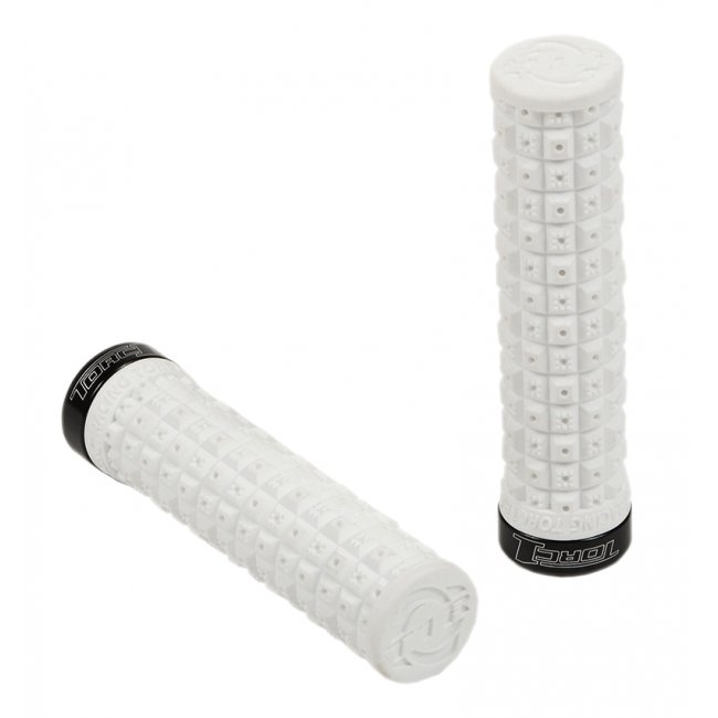 TORC1 RACING DEFY LOCK ON MTB/ATV GRIPS WHITE - MTB Lock On Grips ...
