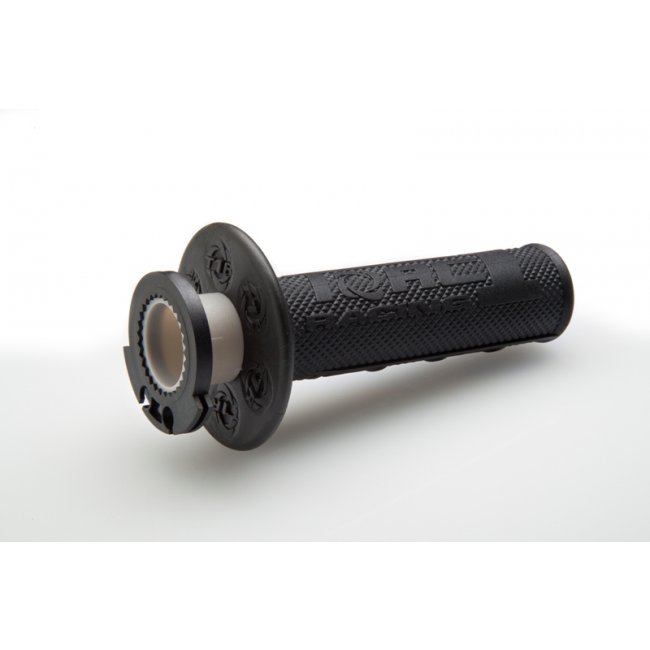 TORC1 RACING DEFY LOCK ON MX GRIPS HALF WAFFLE GREEN (4 STROKE THROTTLE ...